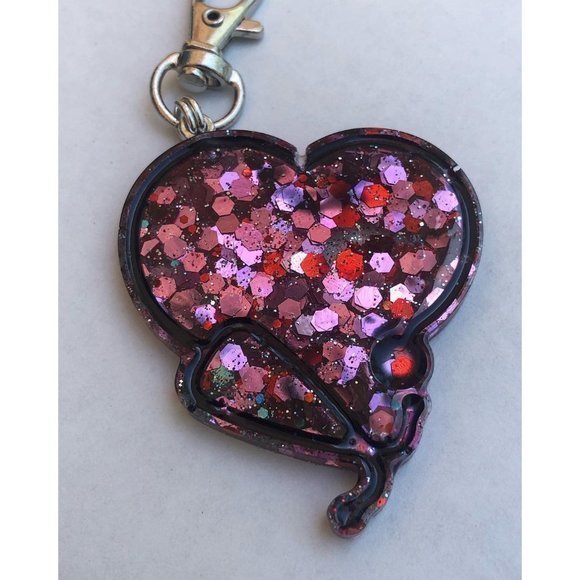 Hand Crafted | Accessories | Handmade Resin Pink Red Glitter Anatomical ...